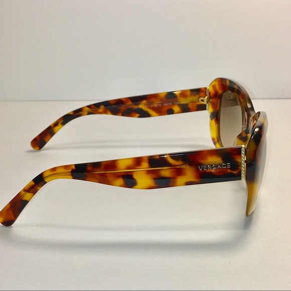 Versace | Accessories | Versace Sunglasses New Animal Print Oversized ...